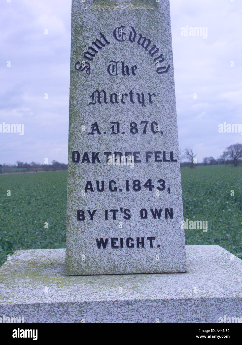 St Edmund monument Hoxne Suffolk England Stock Photo - Alamy