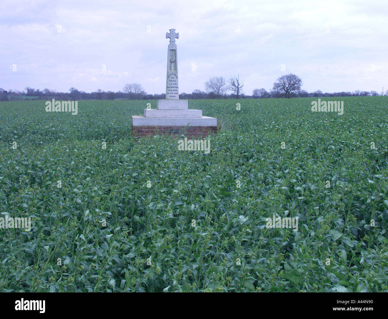 St Edmund monument Hoxne Suffolk England Stock Photo - Alamy