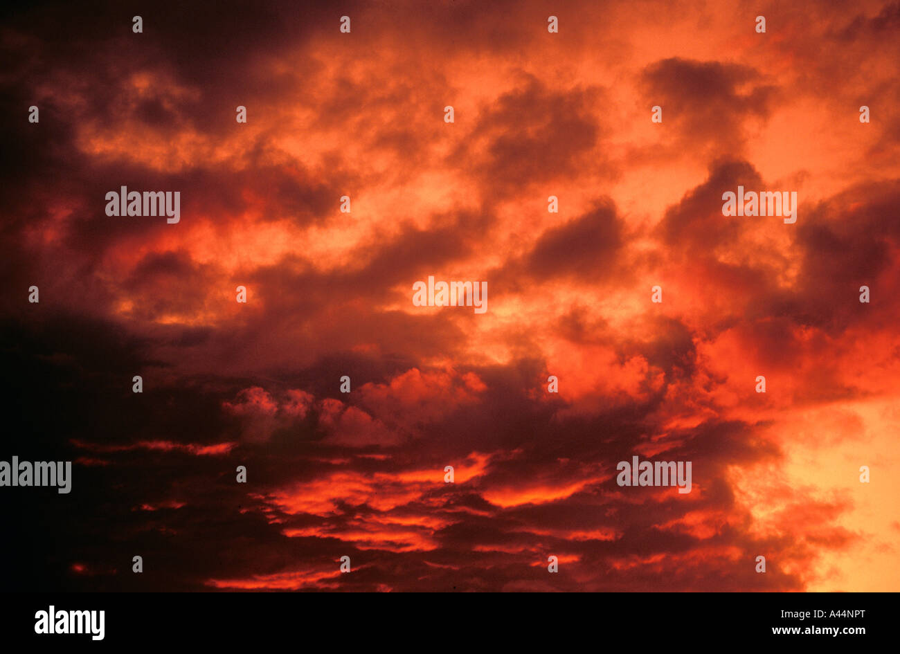 Dramatic Red Sky At Night Stock Photo - Alamy