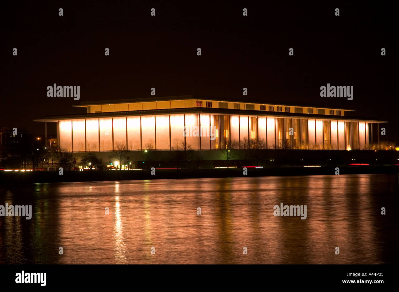 Kennedy Center lit up at night Stock Photo - Alamy