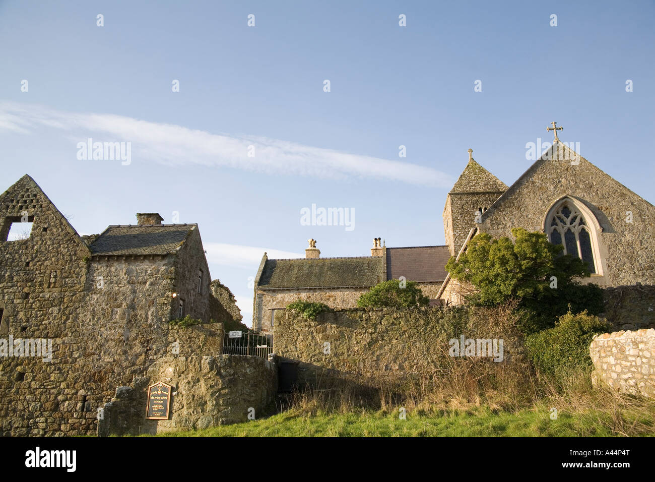 Important historic welsh island site architecture hi-res stock ...
