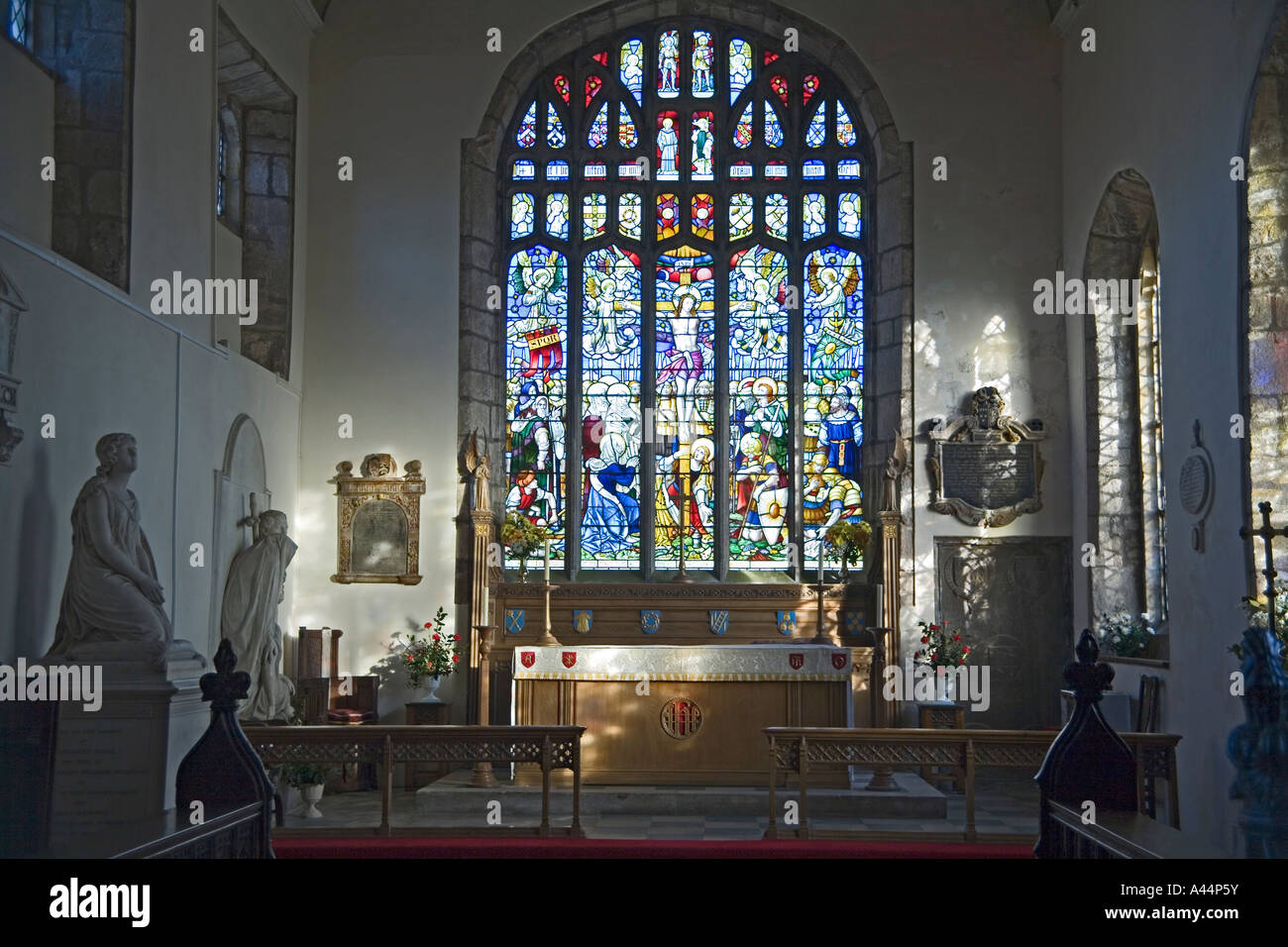 BEAUMARIS ISLE OF ANGLESEY NORTH WALES December Looking along the nave ...