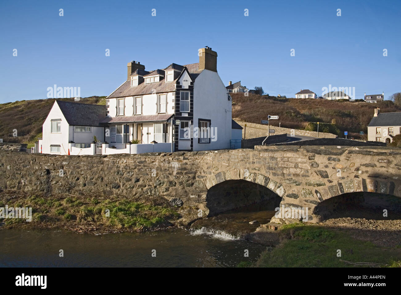 ABERDARON GWYNEDD NORTH WALES UK January One of the whitewashed ...