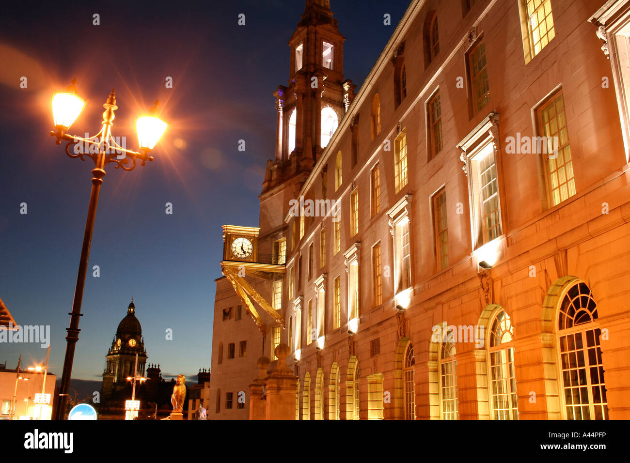 Leeds Civic Hall with Leeds Town Hall in the background Stock Photo - Alamy