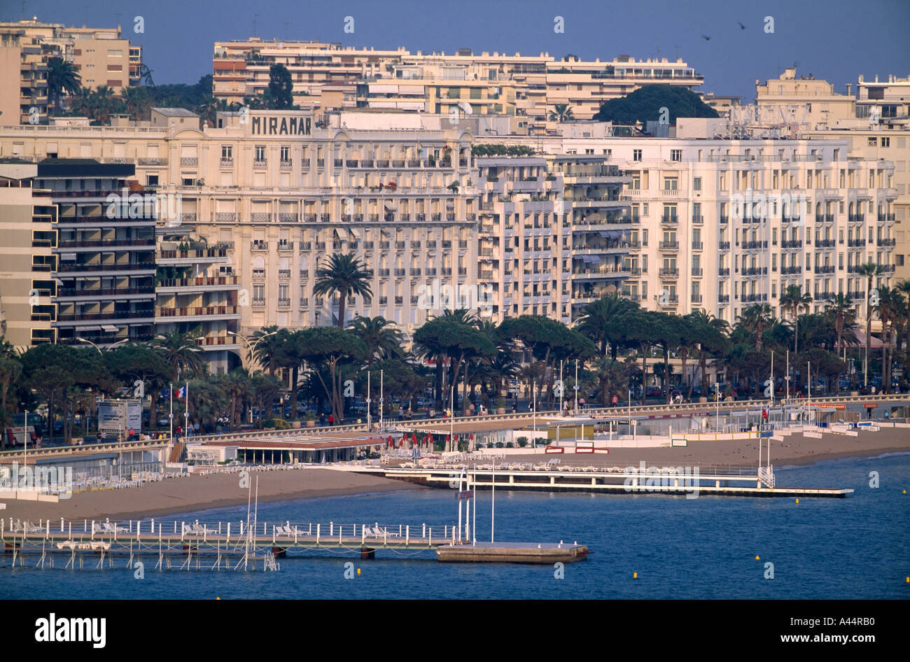 Carlton hotel on seafront with private beaches at Cannes South of ...