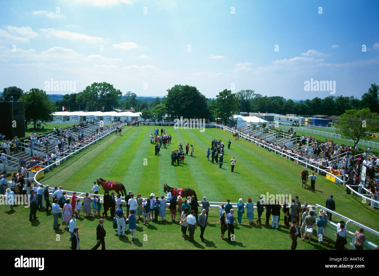 View of the old parade ring at Epsom Downs race course the home of The ...