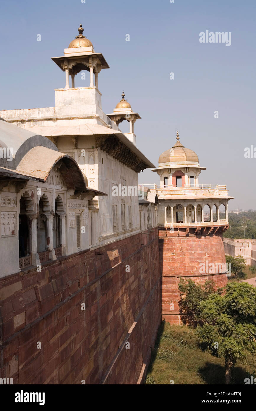 India Uttar Pradesh Agra Fort the Khas Mahal Shah Jehans prison Stock ...