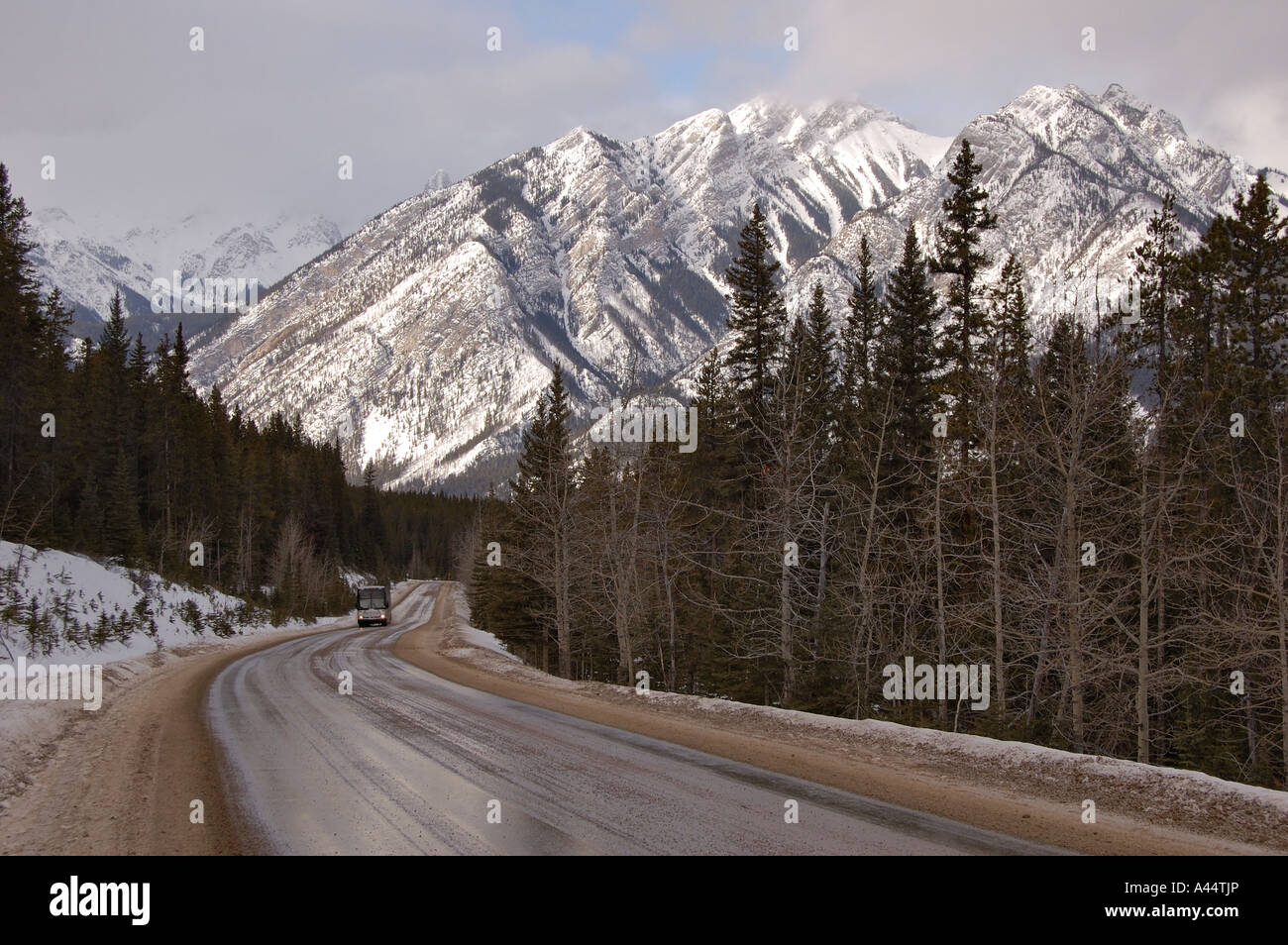 Banff Winter Scene Stock Photo - Alamy