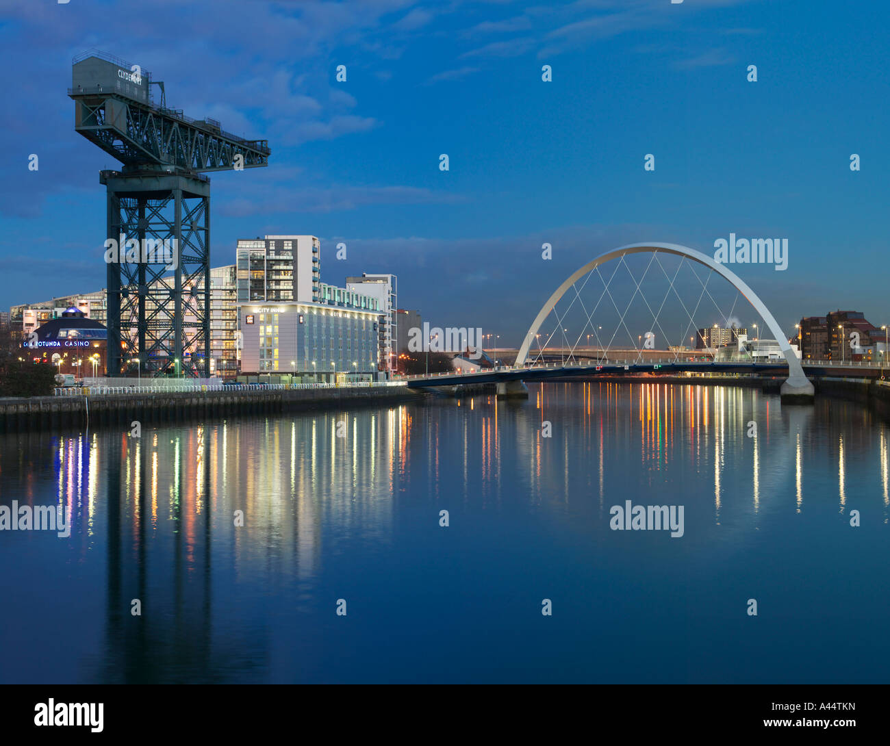 The River Clyde, Finnieston Crane, India Quay Building, and the Clyde ...