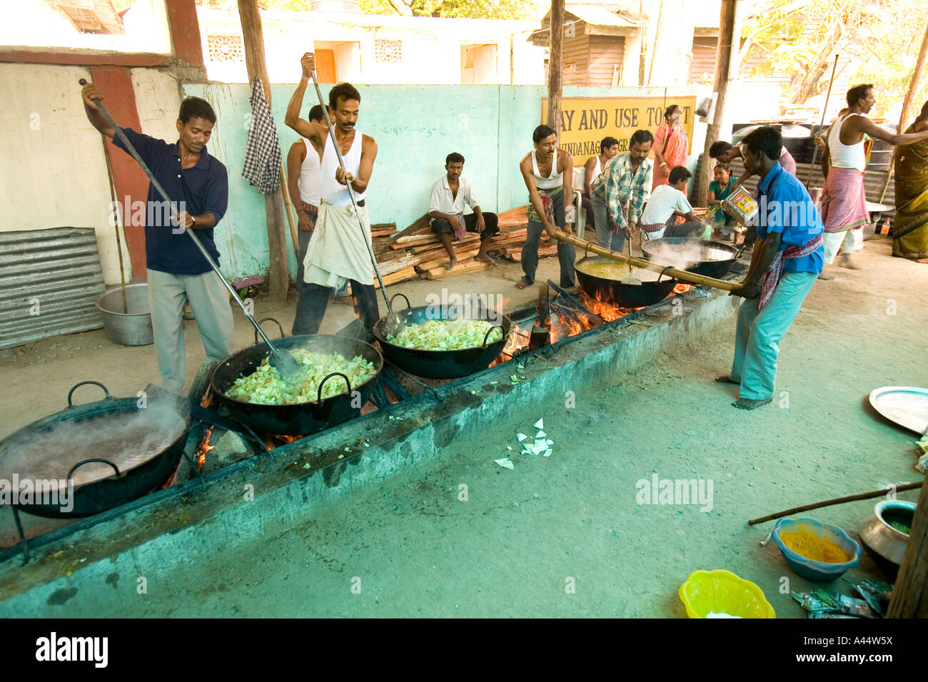 India Andaman and Nicobar Havelock Sri Hari Mandir mela men cooking ...
