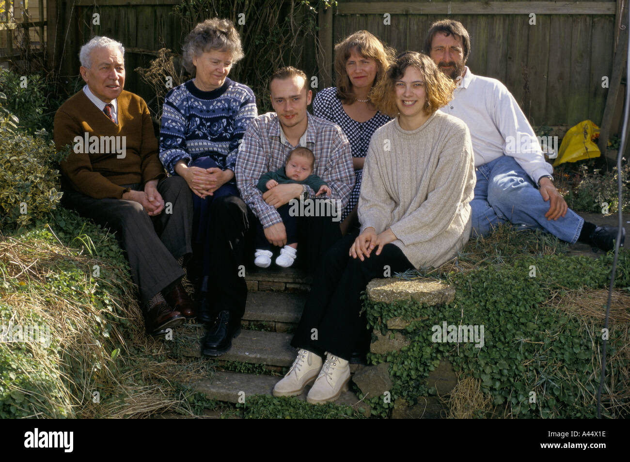 four generations of one family luton bedfordshire Stock Photo - Alamy