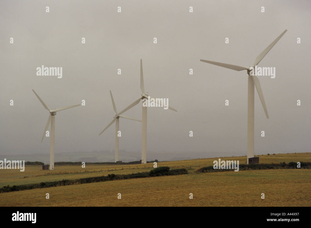 wind farm near indian queen cornwall 1994 Stock Photo - Alamy
