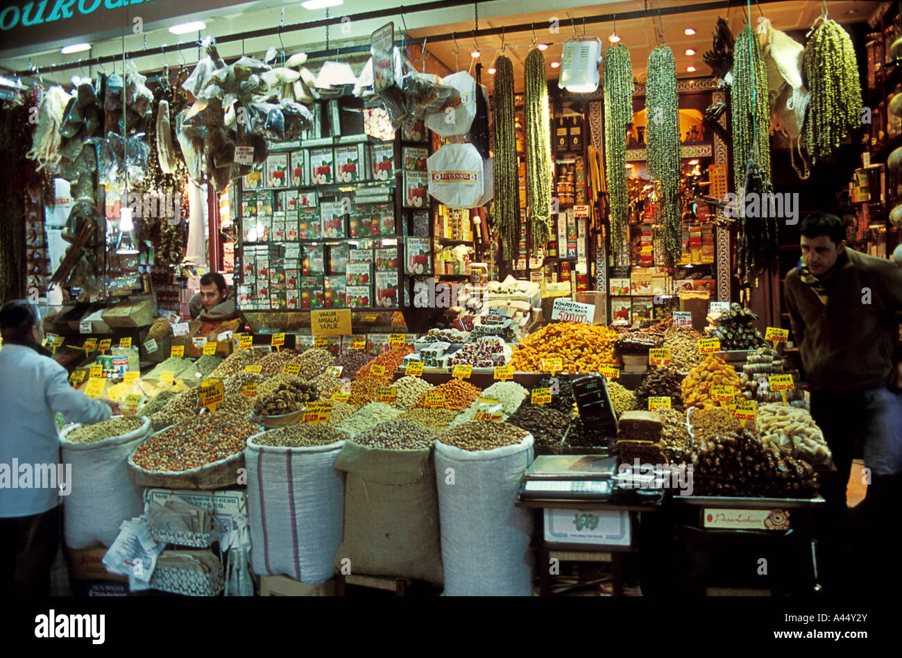 Dry fruit shop in one of Istanbul's old markets. Istanbul, Turkey Stock ...