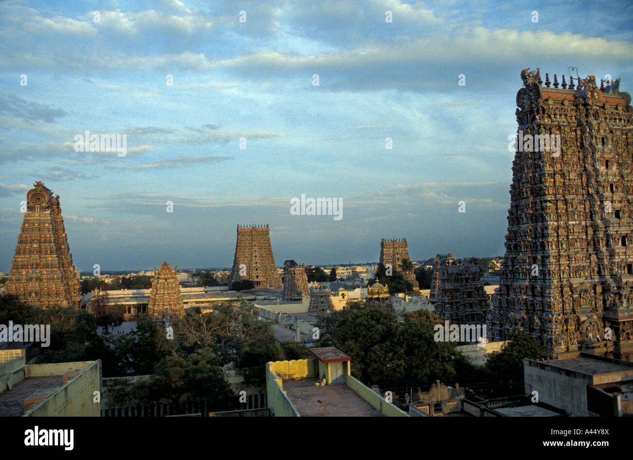 Beautiful Meenakshi temple in Madurai, Tamil Nadu, India Stock Photo ...