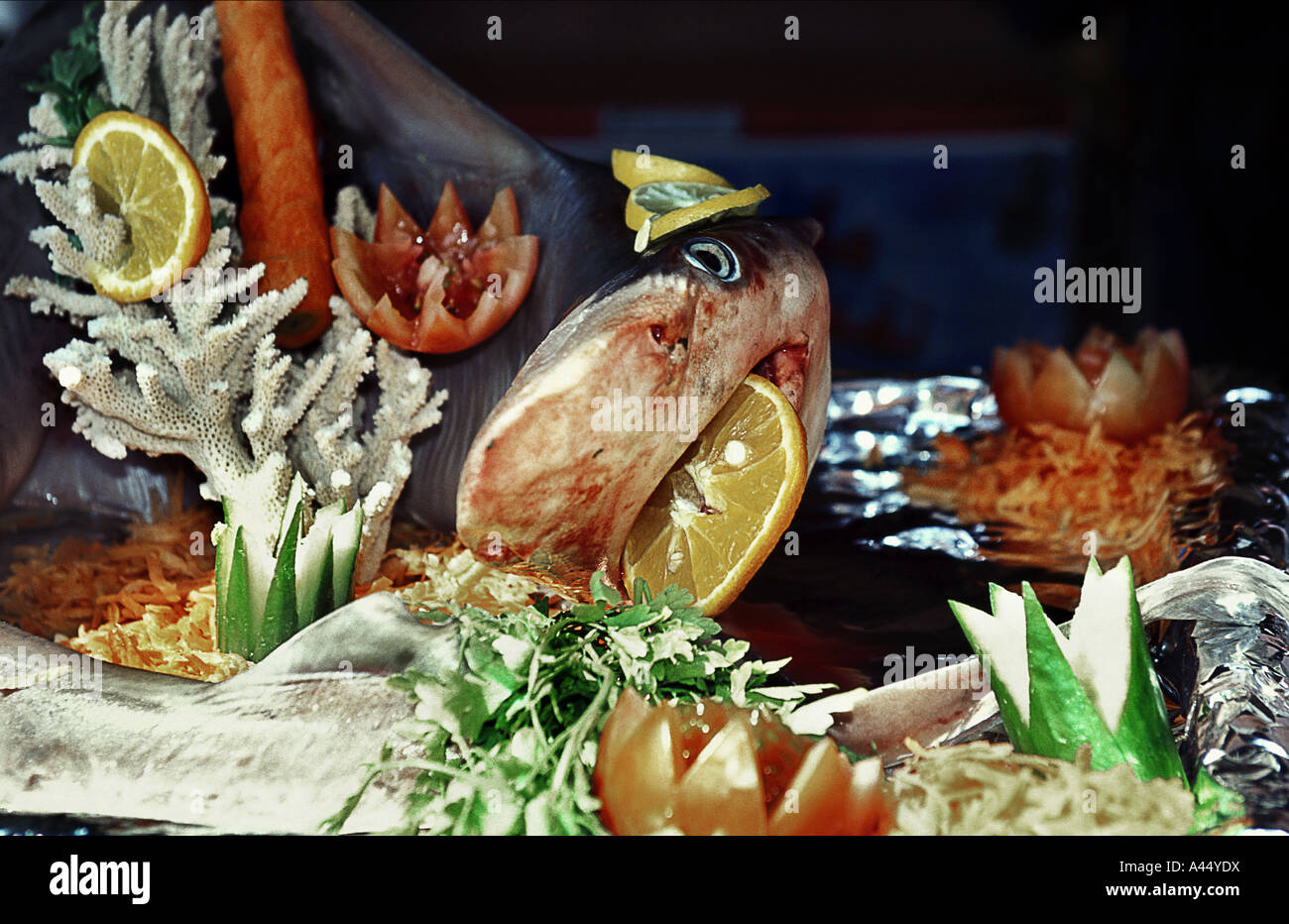 Seafood dinner -Red sea - Egypte Stock Photo - Alamy
