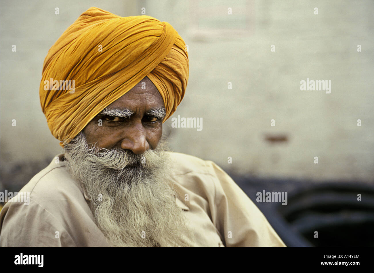 A portrait of a Sikh man, Amritsar taken in Amritsar, Punjab, India ...