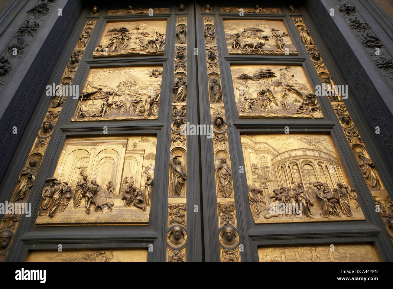 The east door of the Baptistry opposite the duomo Florence Stock Photo ...