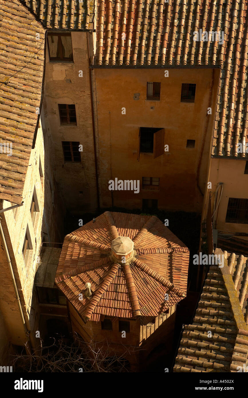 Siena rooftops seen from the museo dell Opera Metropolitana Stock Photo ...