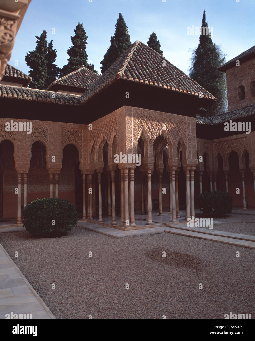 The Lion Court at the Alhambra Granada Stock Photo - Alamy
