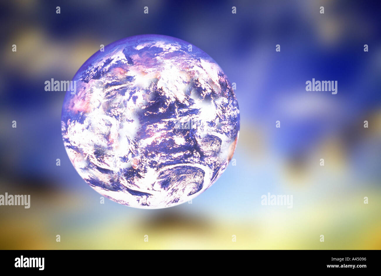Planet Earth with sky background Stock Photo - Alamy
