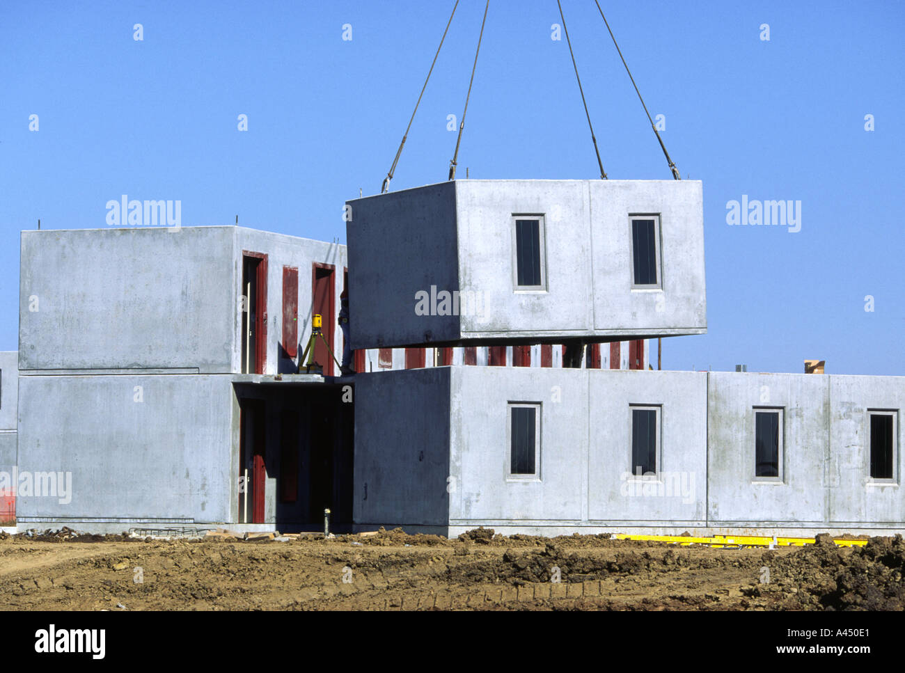 New prison construction. Modular construction of maximum security Stock ...