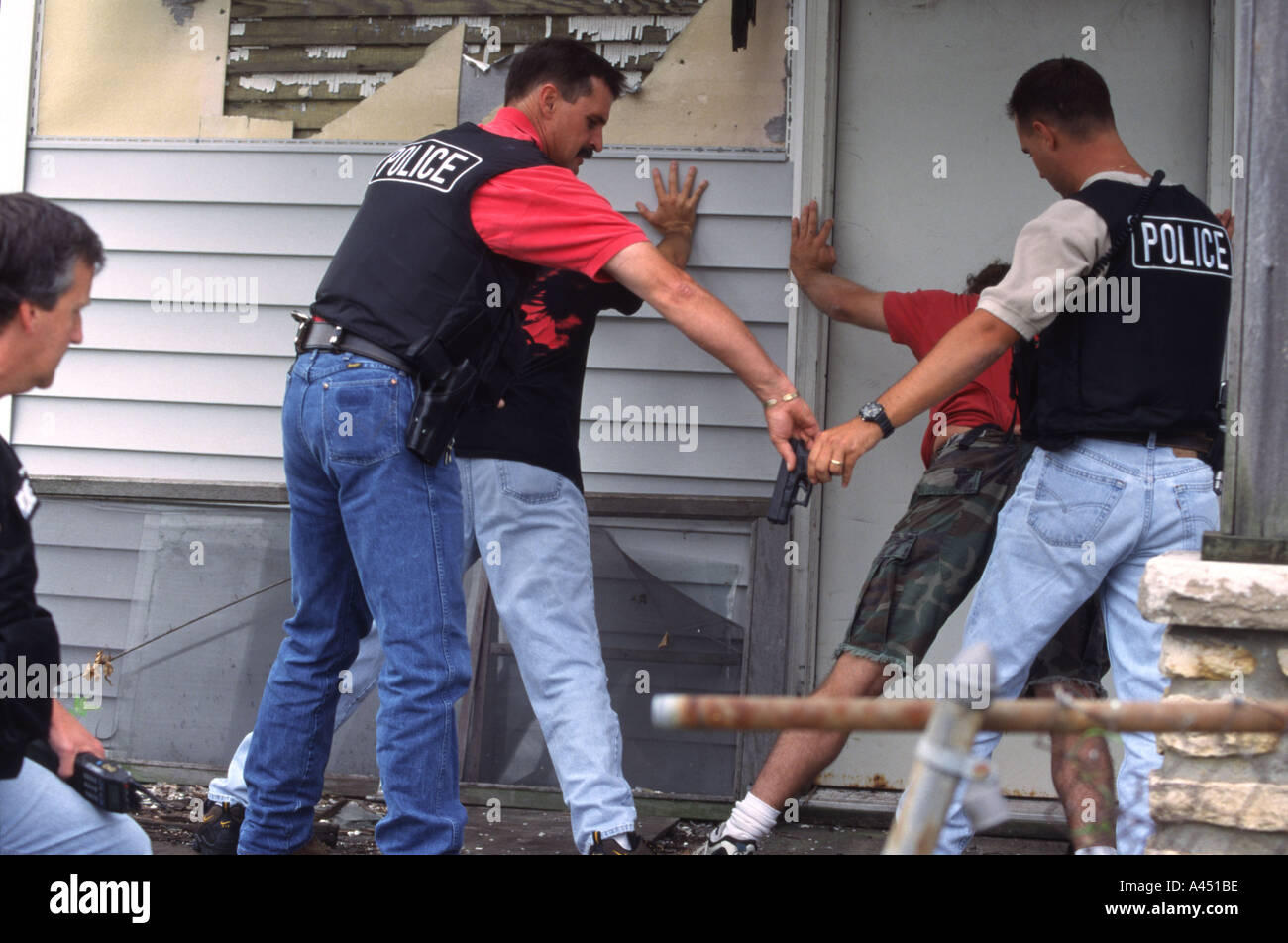 Suspect(s) arrested and searched, frisked, for narcotics and/or guns ...