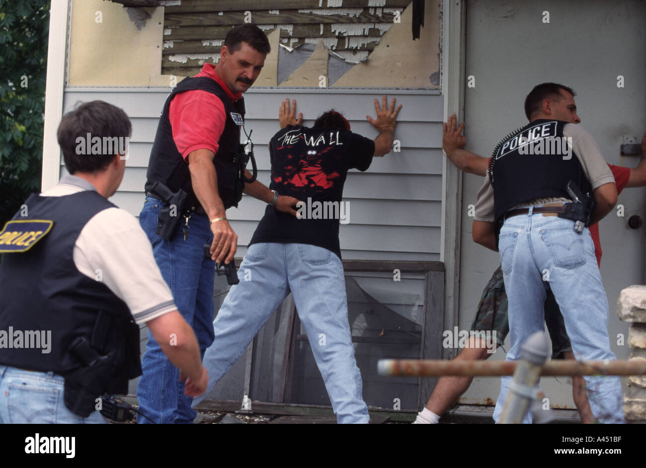 Suspect(s) arrested and searched, frisked, for narcotics and/or guns ...