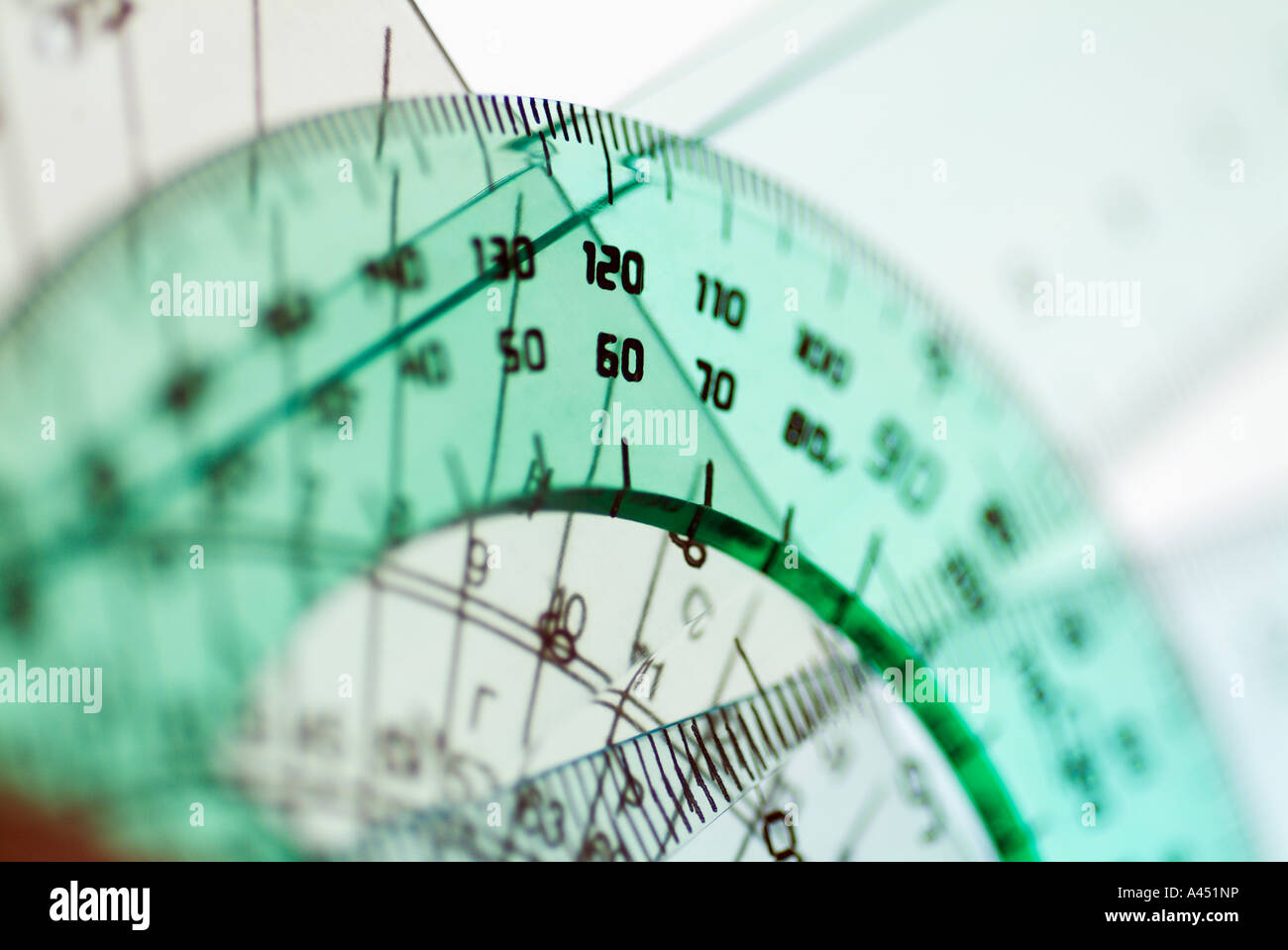 Protractor and rulers Stock Photo - Alamy