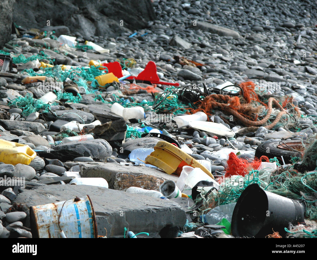 Beach Litter 2 Stock Photo - Alamy