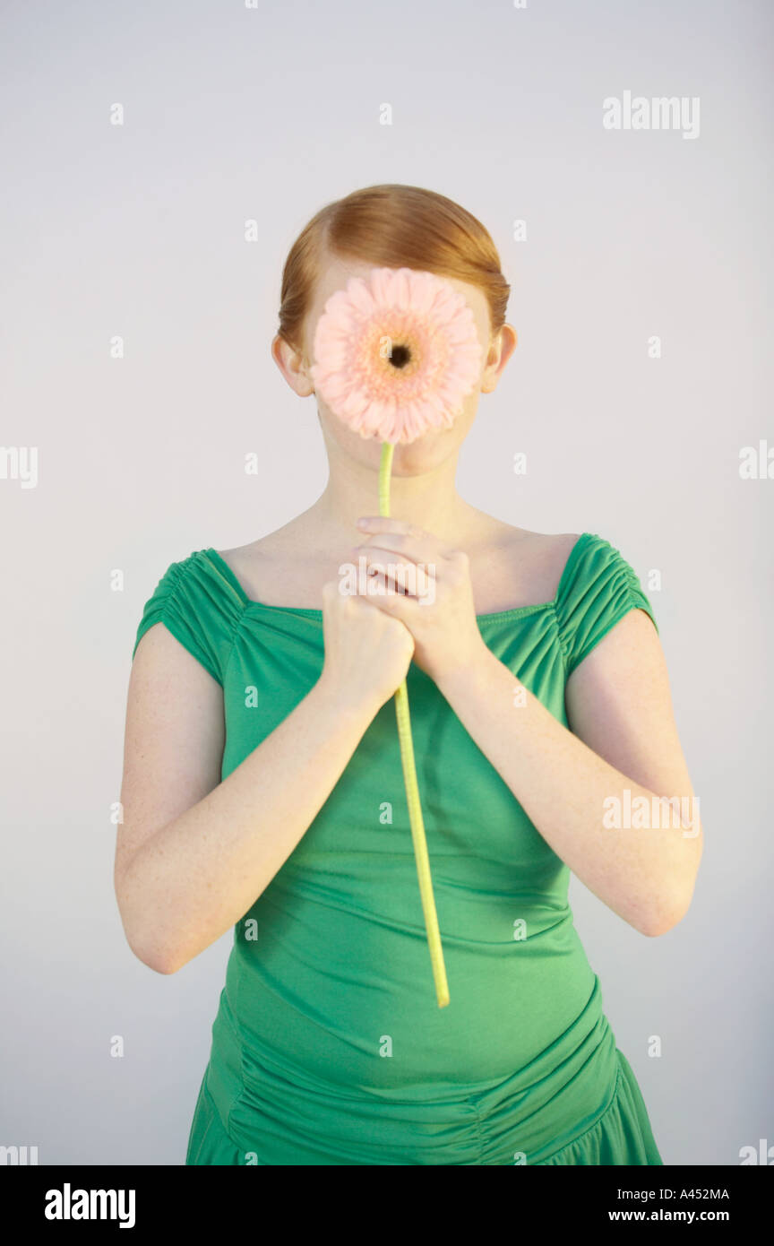 Woman face hidden flowers hi-res stock photography and images - Alamy