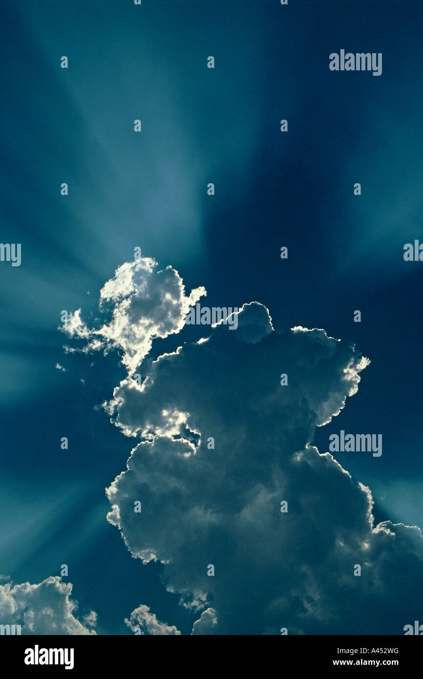 Rays and clouds Stock Photo - Alamy