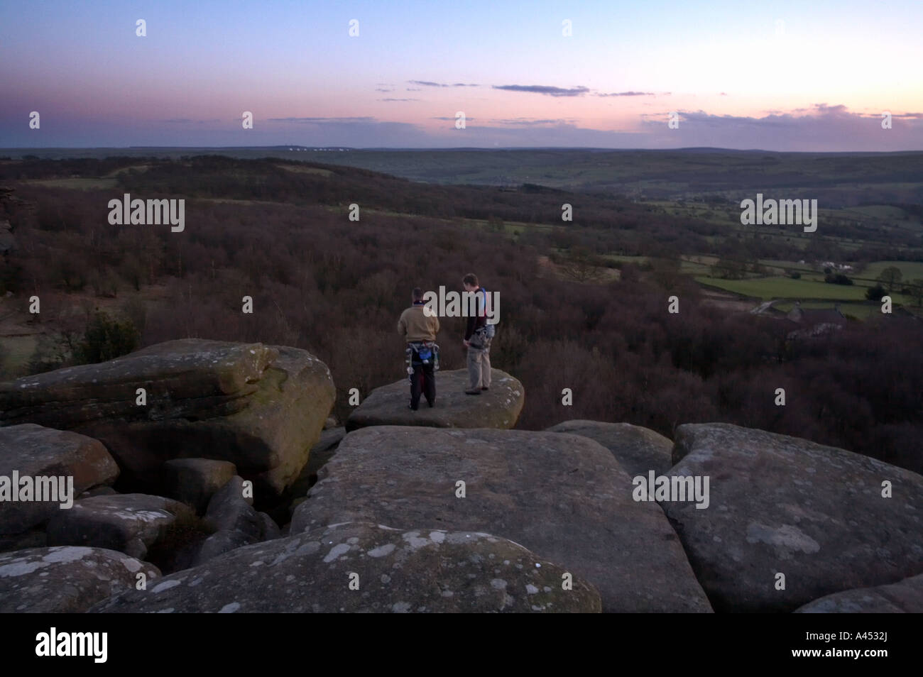 Rock Climbers at Brimham Rocks, North Yorkshire Stock Photo - Alamy