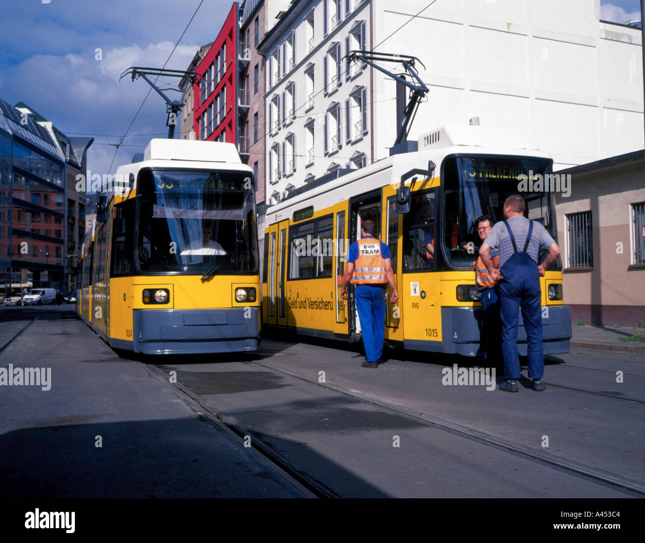 Strassenbahn (trams), central Berlin, Germany Stock Photo - Alamy