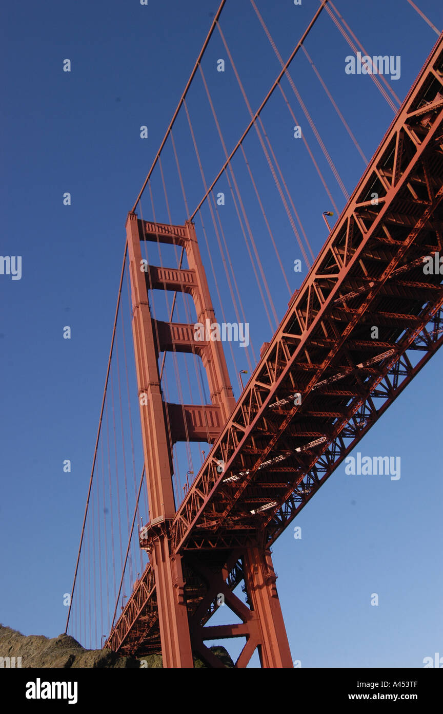 Golden Gate Bridge Alcatraz Prison San Francisco Bay California United ...