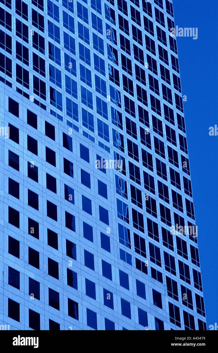 blue tinted image of NYC skyscraper Stock Photo - Alamy