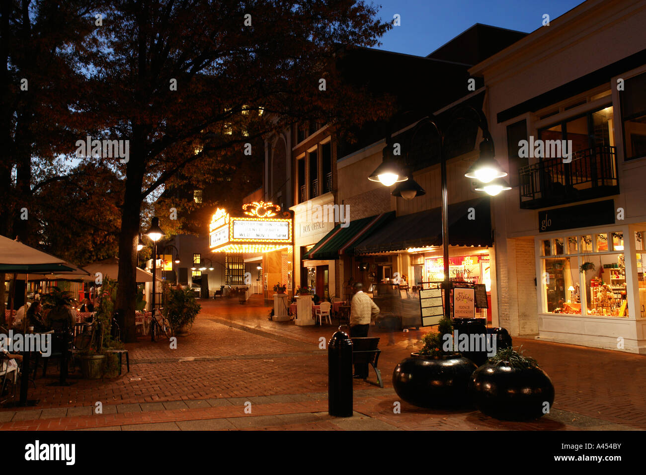 AJD53723, Charlottesville, VA, Virginia, Historic Downtown, evening ...