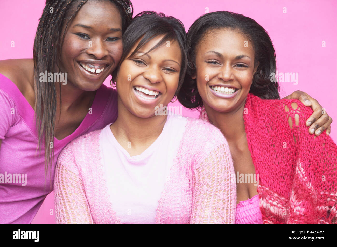 Three young women expressive hi-res stock photography and images - Alamy
