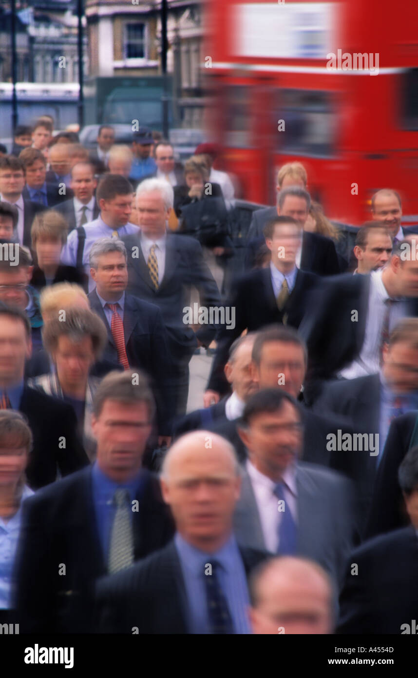 commuters london bridge london england Stock Photo - Alamy