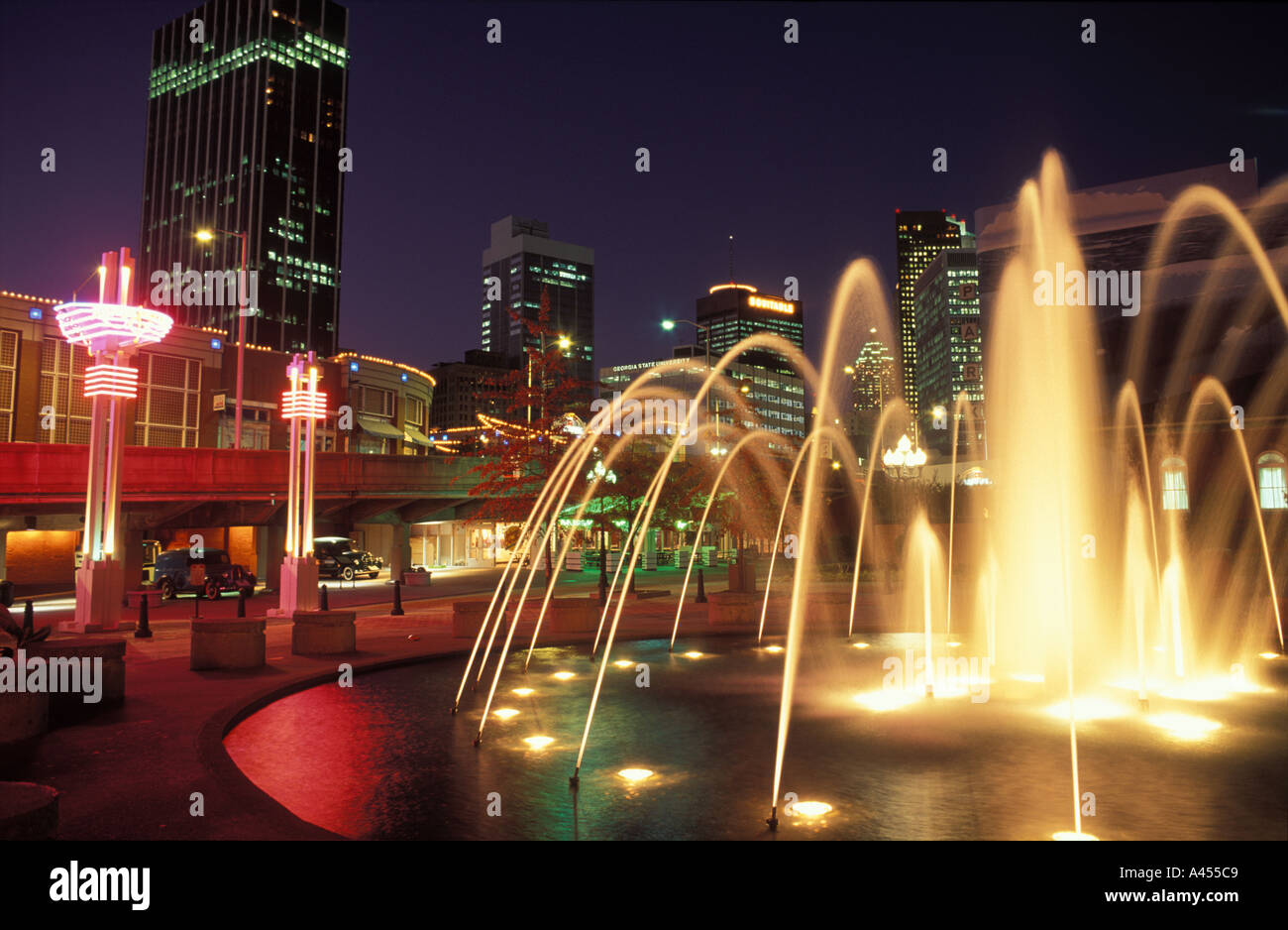 Coca Cola Center at night Atlanta Georgia Stock Photo - Alamy