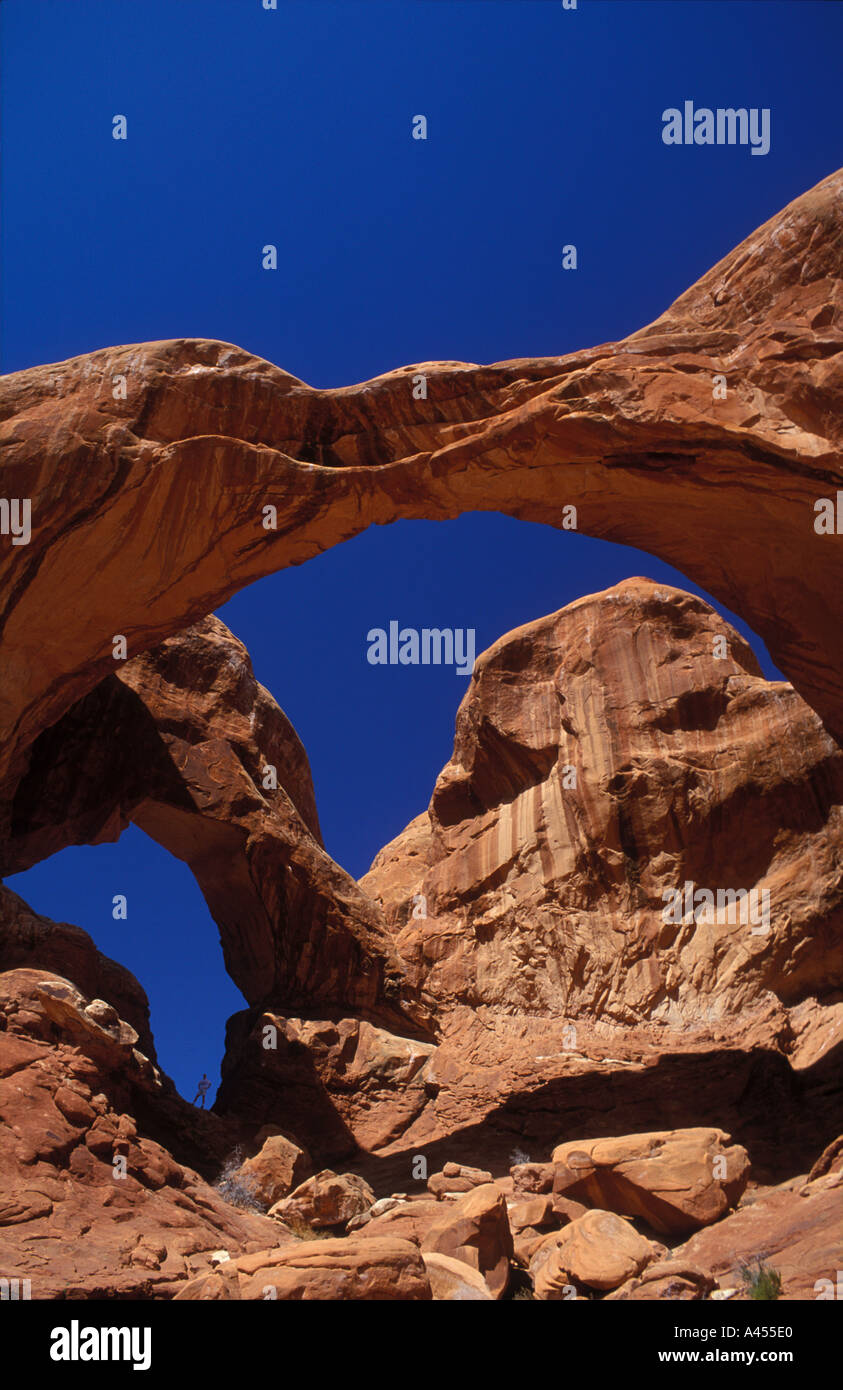 Twin arch arches national park hi-res stock photography and images - Alamy