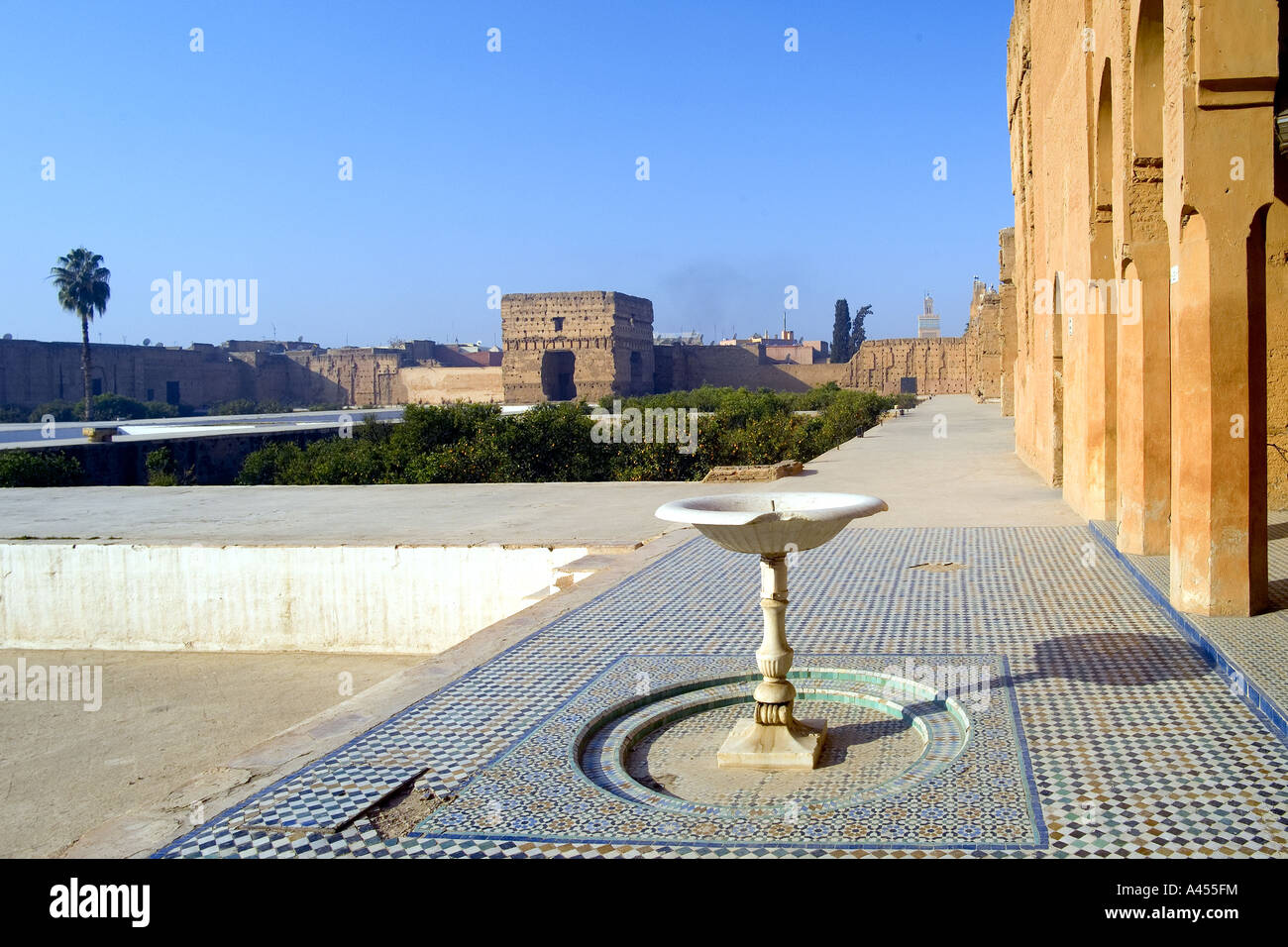 El Badi palace Marrakech Morocco Stock Photo - Alamy