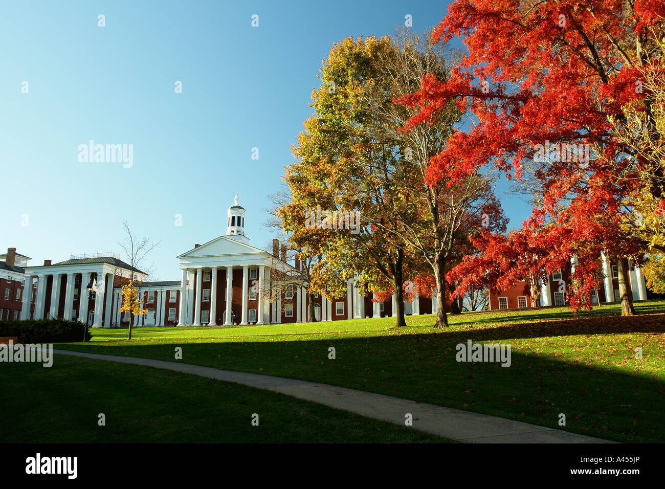 Campus buildings washington lee college virginia hi-res stock ...