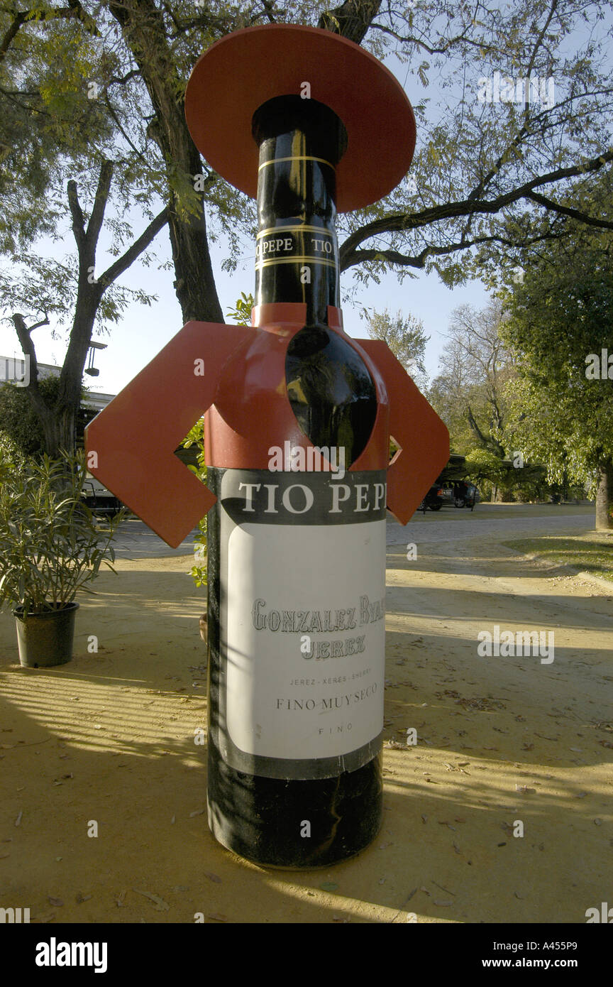 Tio Pepe logo and sign Jerez de la Frontera Cadiz Andalusia Spain KIKE ...