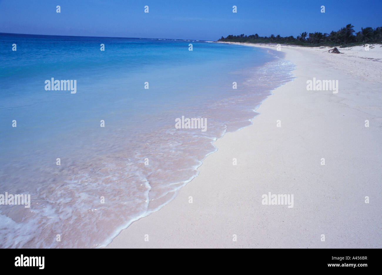 Xcacel Beach at noon, Yucatan Peninsula. Quintana Roo, Mexico Stock ...