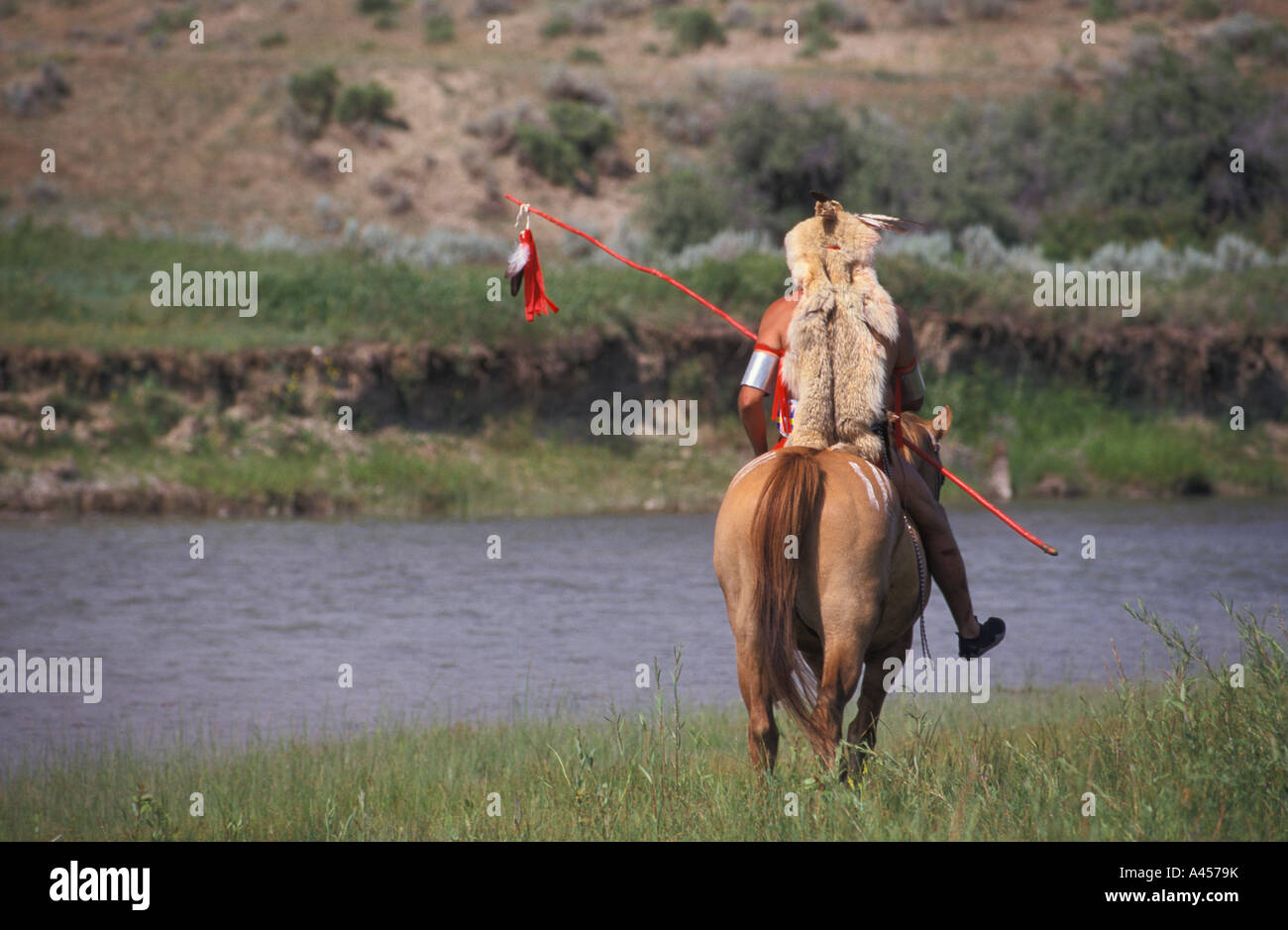Natives from the Crow Indian Reservation during a Powwow celebration ...