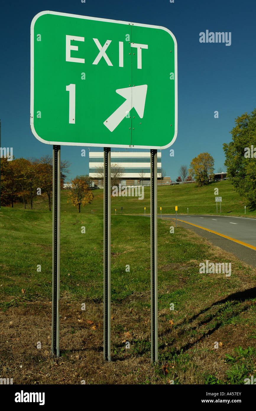 AJD53150, Albany, NY, New York, Exit 1, road sign, expressway Stock ...