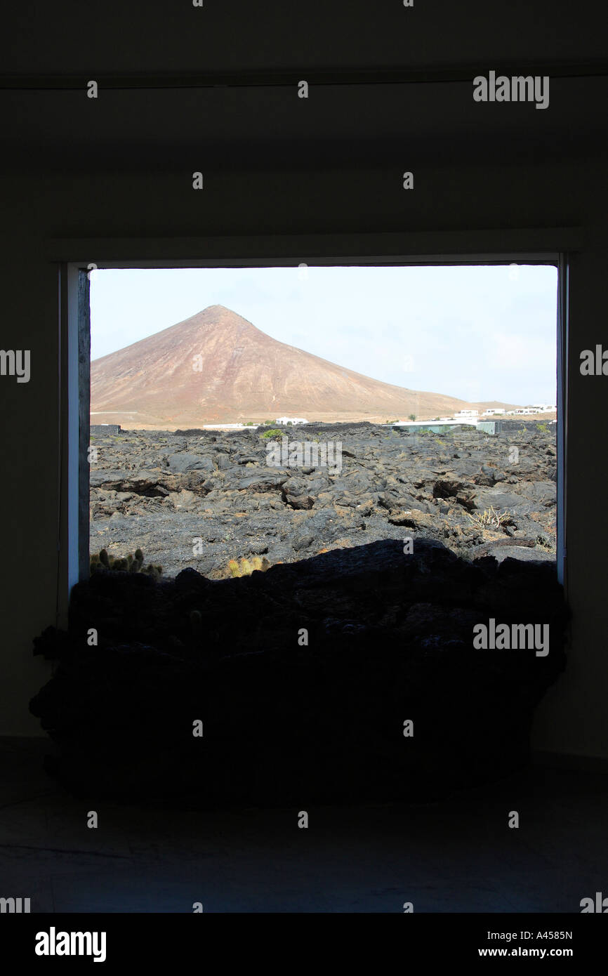 View from the window of Cesar Manrique s house Lanzarote July 2006 ...