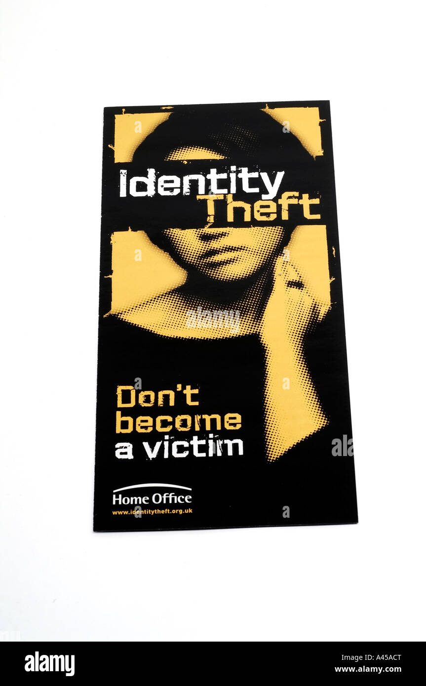 Identity theft home office Stock Photo - Alamy