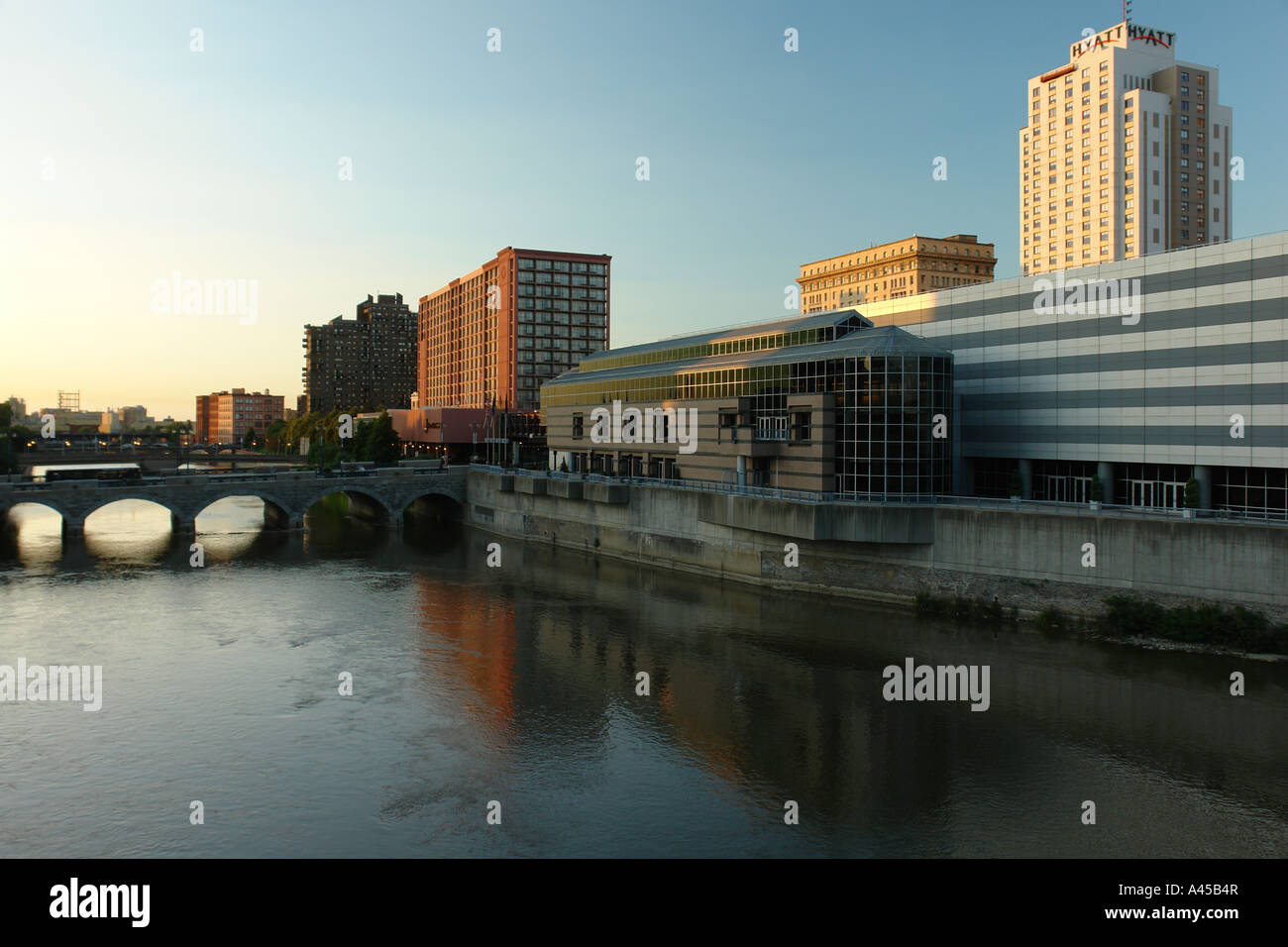 AJD57878, Rochester, NY, New York, Genesee River, downtown skyline ...
