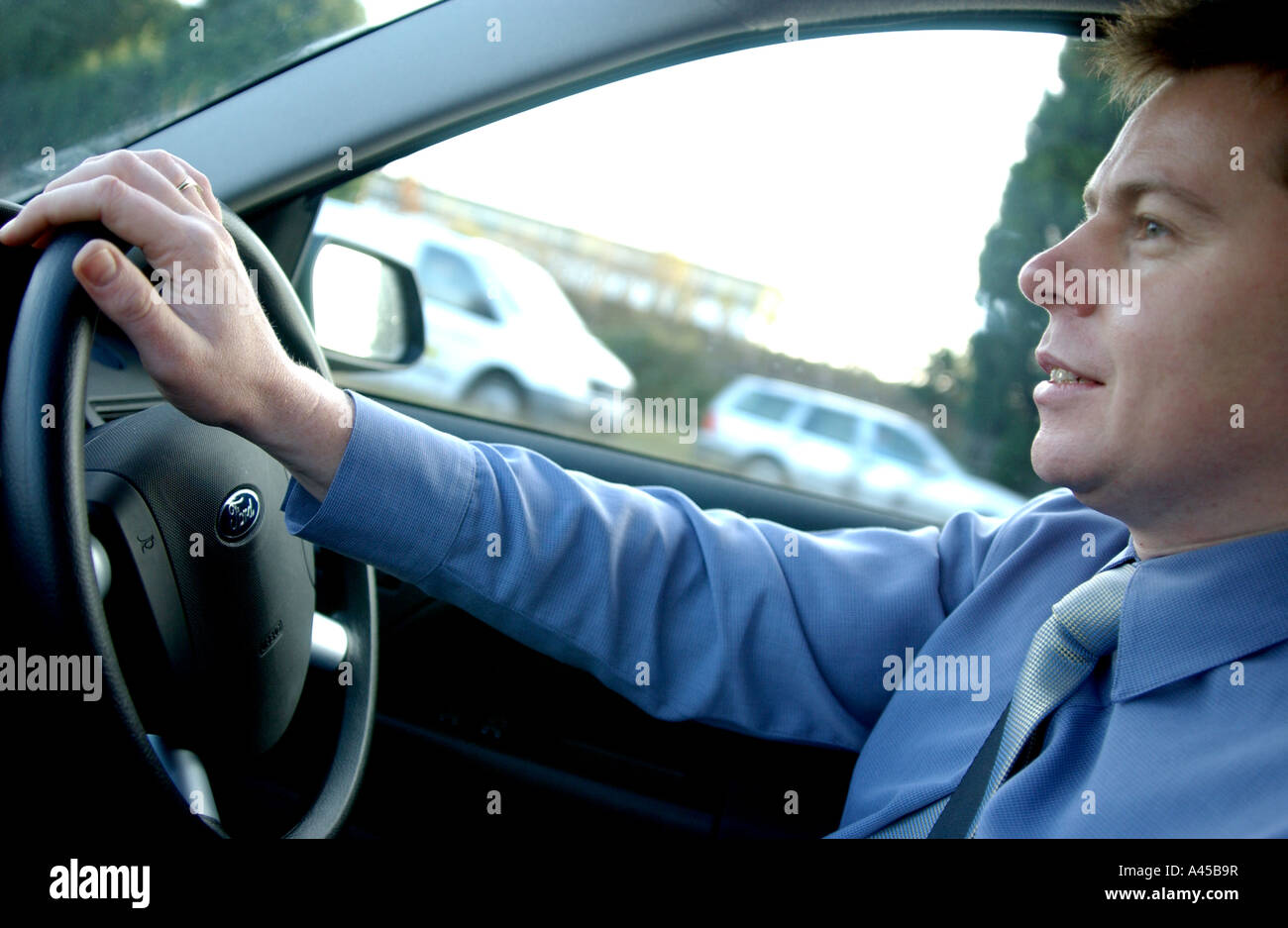 Royalty free photograph of British driver commuting in London UK ...